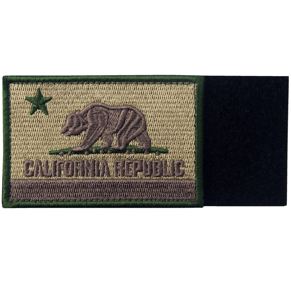 California Tactical Flag Embroidered Applique Velcro Patch Badge – EMBIRD
